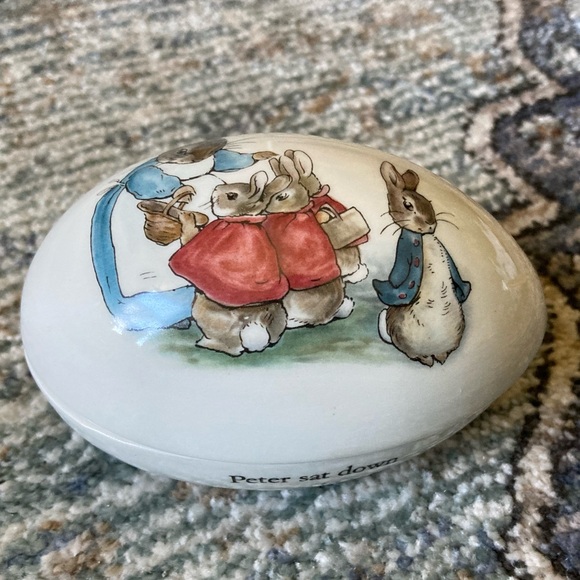 Wedgwood | Art | Wedgwood Beatrix Potter Peter Egg Shaped Trinket Box ...